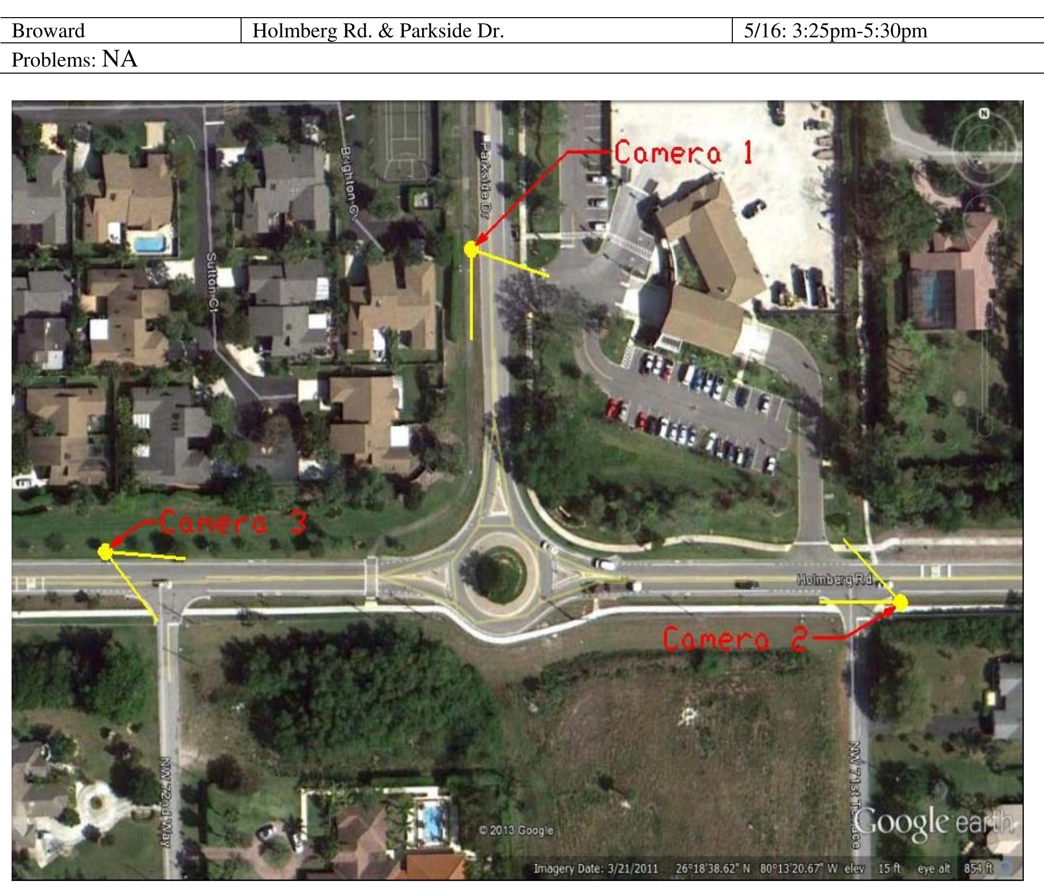 D.11. camera location of roundabout at holmberg rd. and