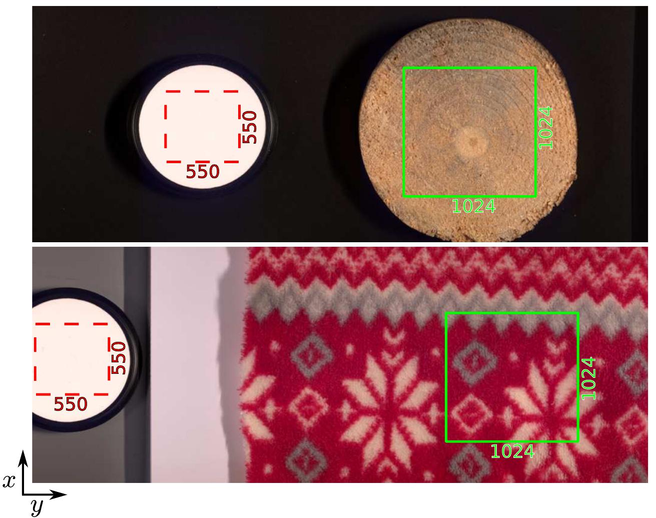 Srgb rendering of two corrected radiance images. the