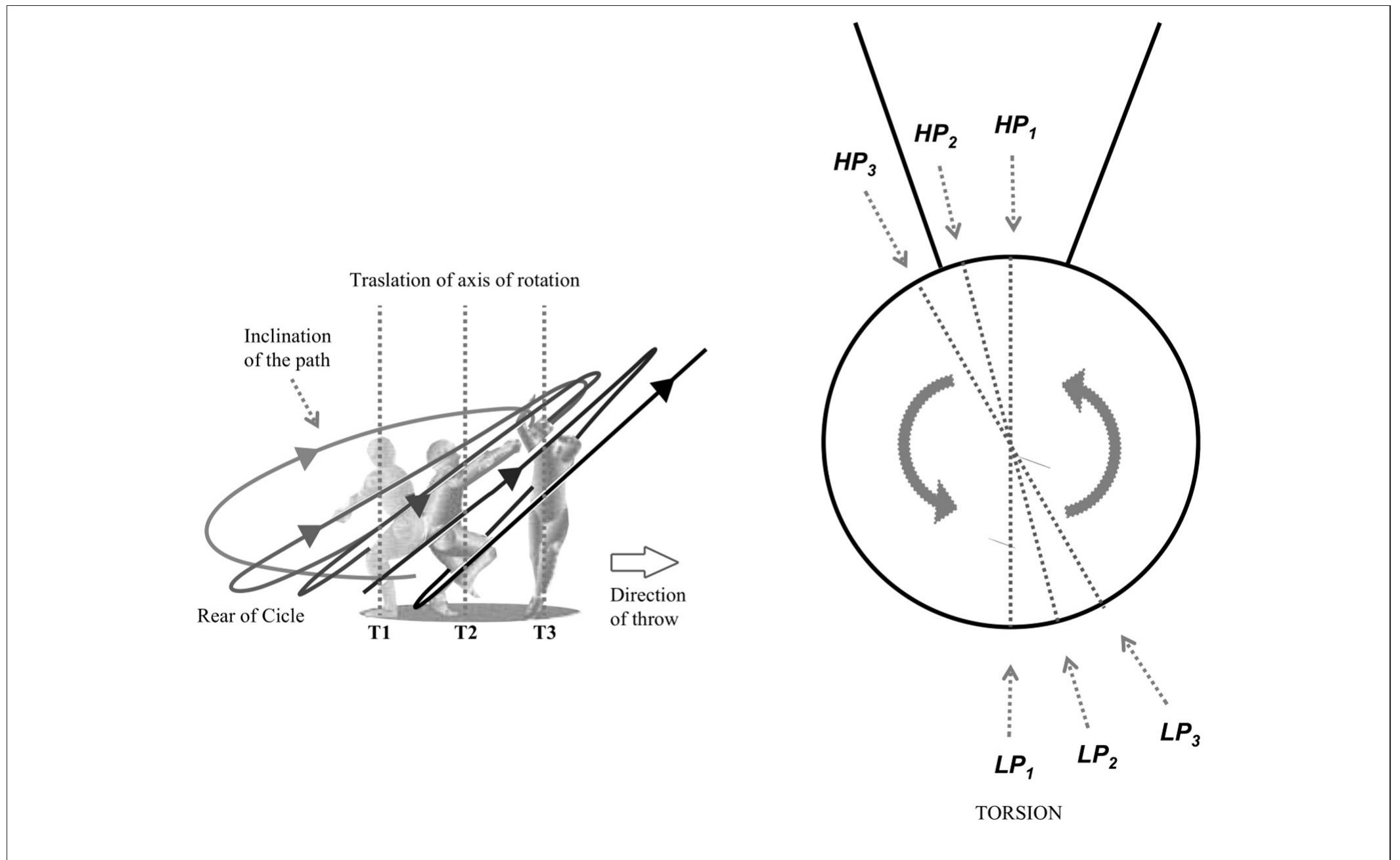 Separation angle between pelvis and thorax system. brice et
