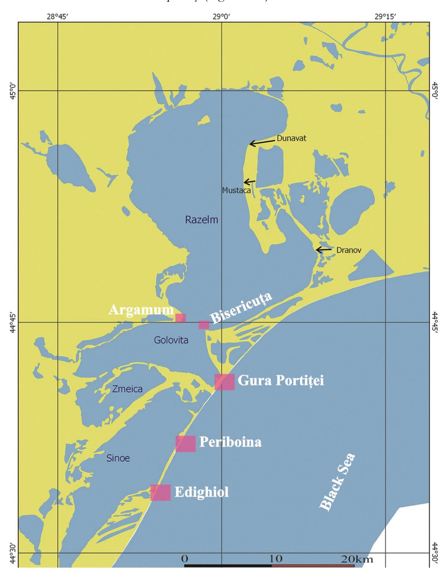 Map of gura portitei-periboina-edighiol areas (from dinu et
