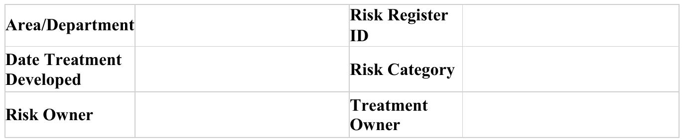 3, risk treatment plan template