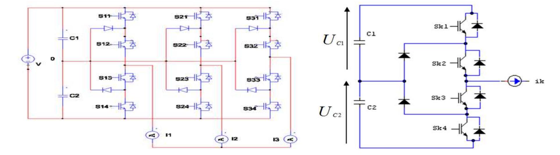 Structure of the npc three-phase inverter figure 15.