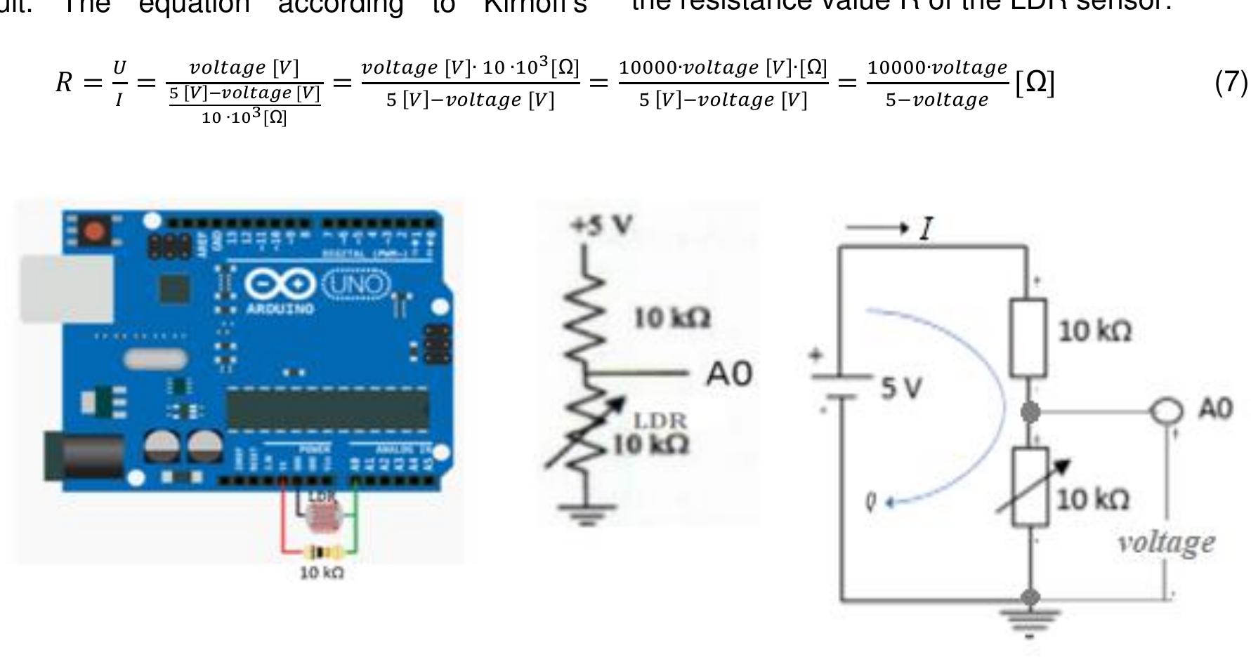 Connecting the ldr sensor to port ao of arduino uno module