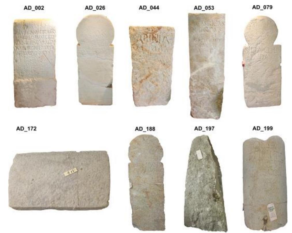 I — a selection of funerary stone artifacts’ samples from