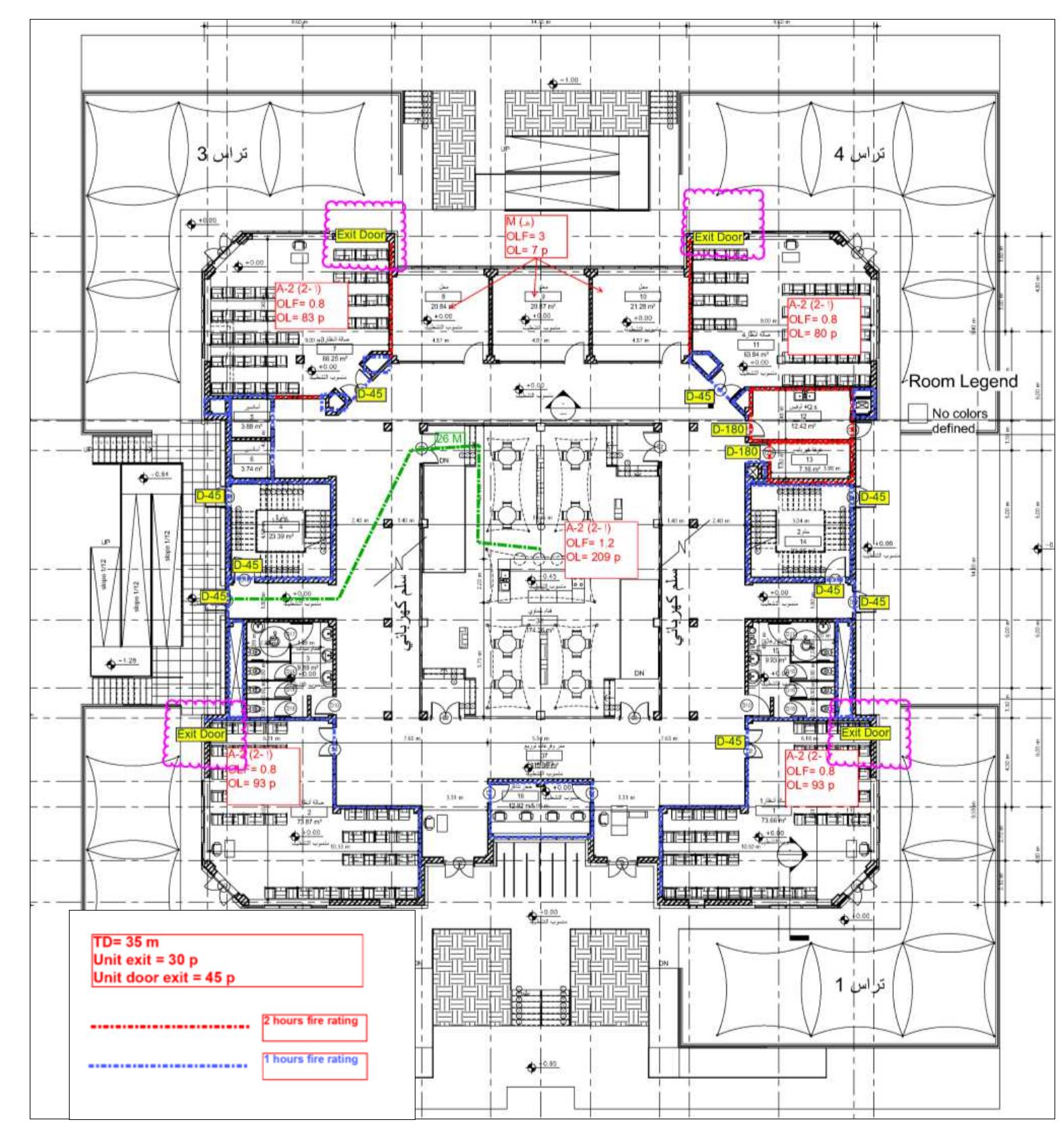 11: the fire separation plan of the ground floor of the