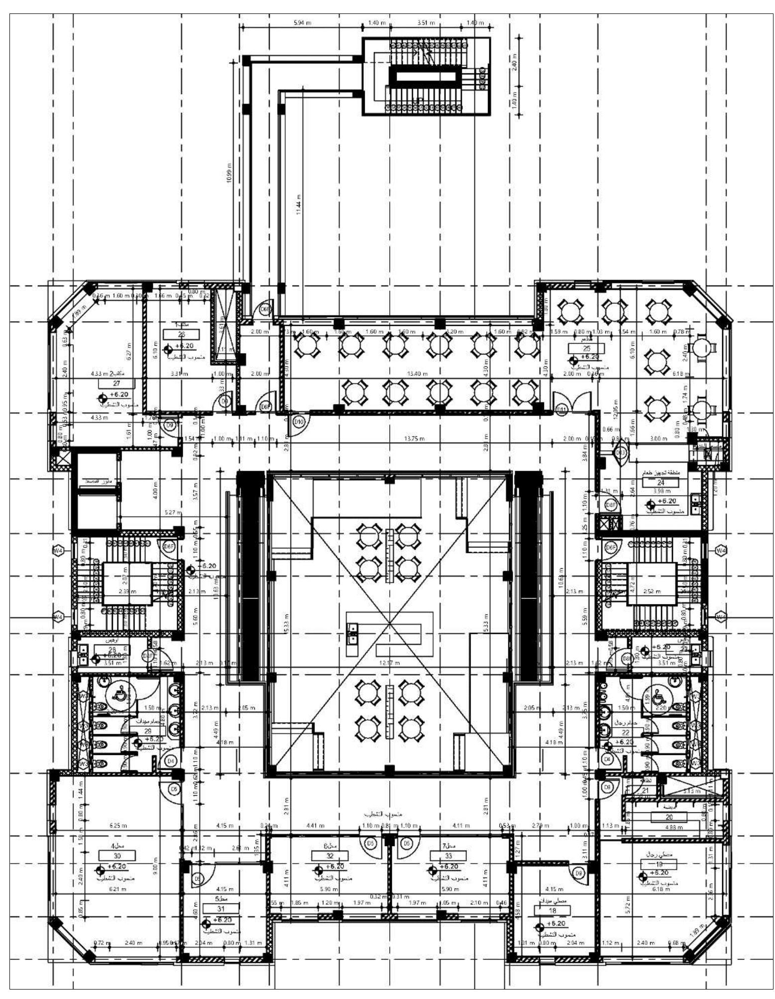 14: the design development plan of the first floor of the