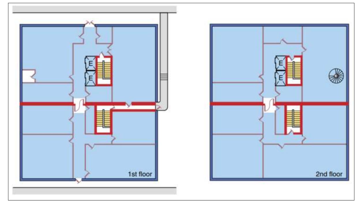 E.2: example of exit access.! in the top left corner of the