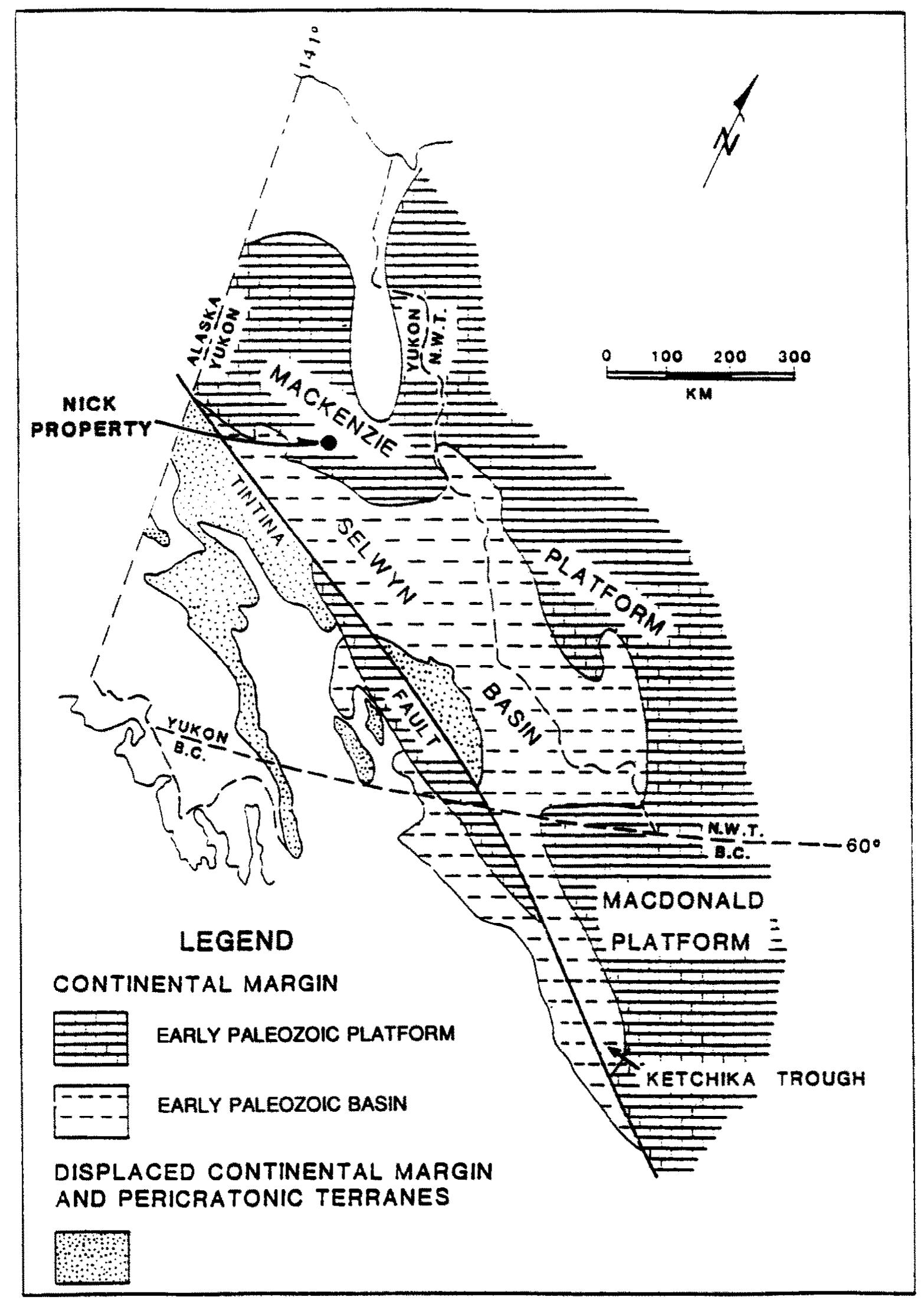 Fic. 1. geologic map showing the location of the nick