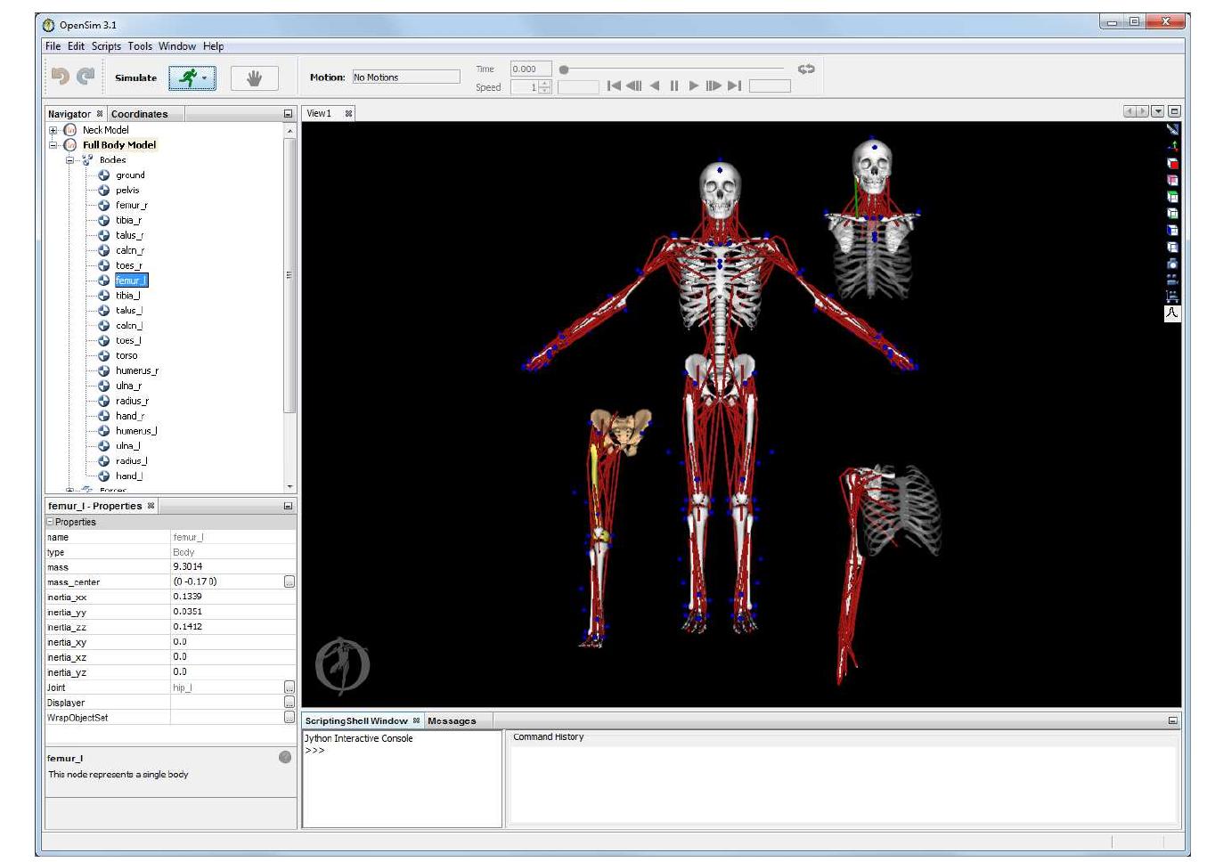 11: screen record that shows opensim’s gui with different