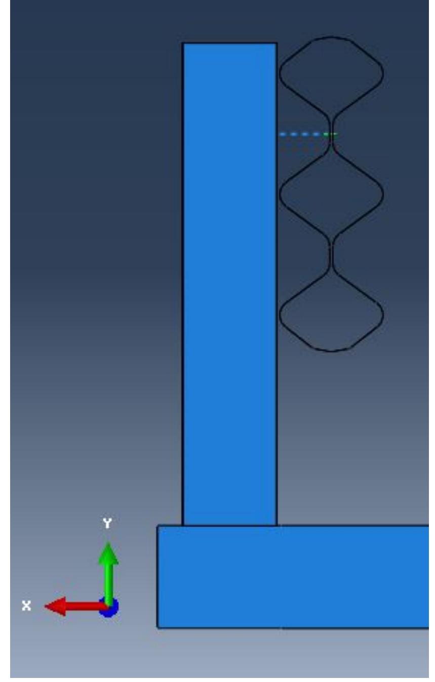 27: the alignment of the tabular thrie beam and the vertical
