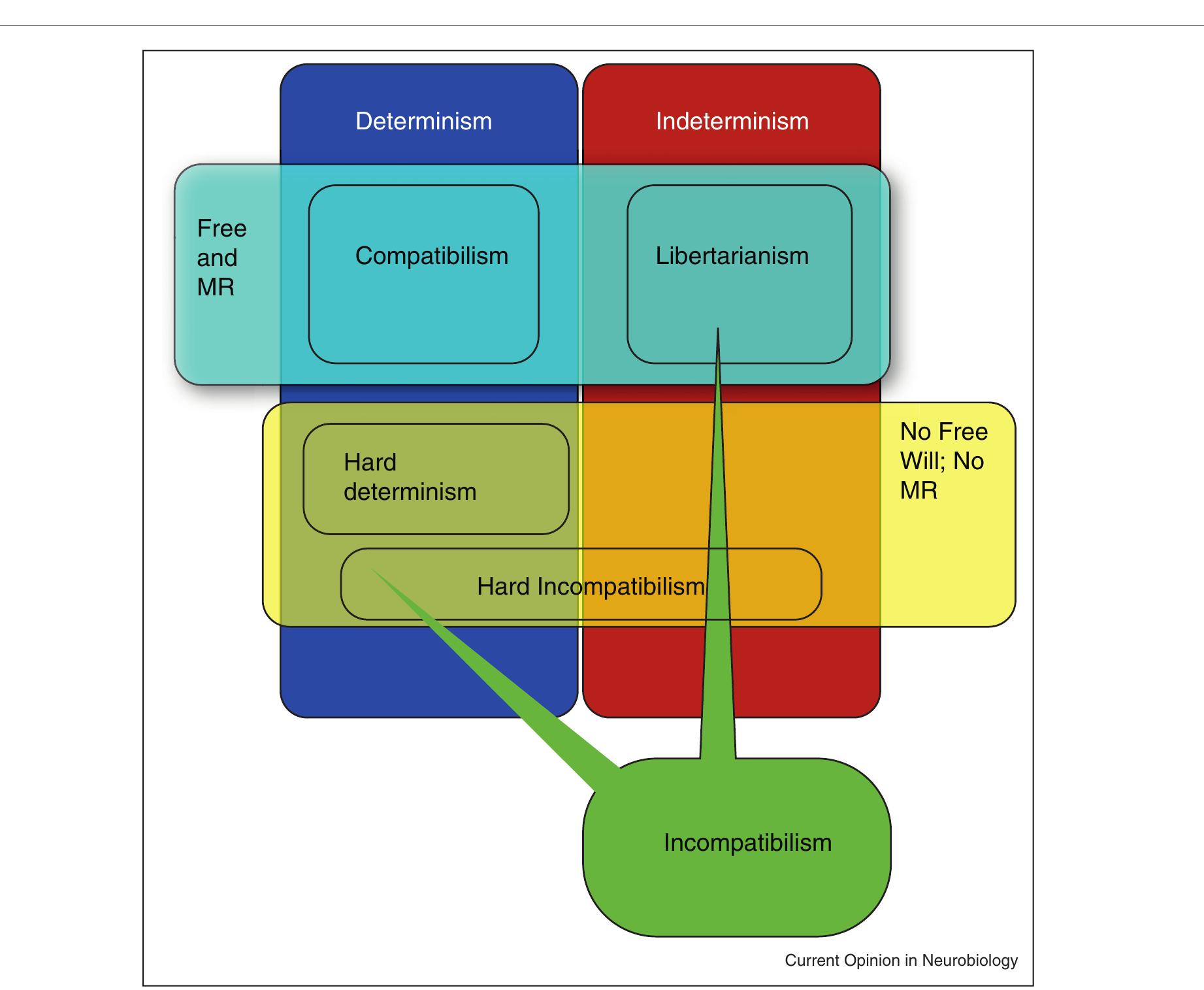 Diagram of traditional philosophical positions that relate