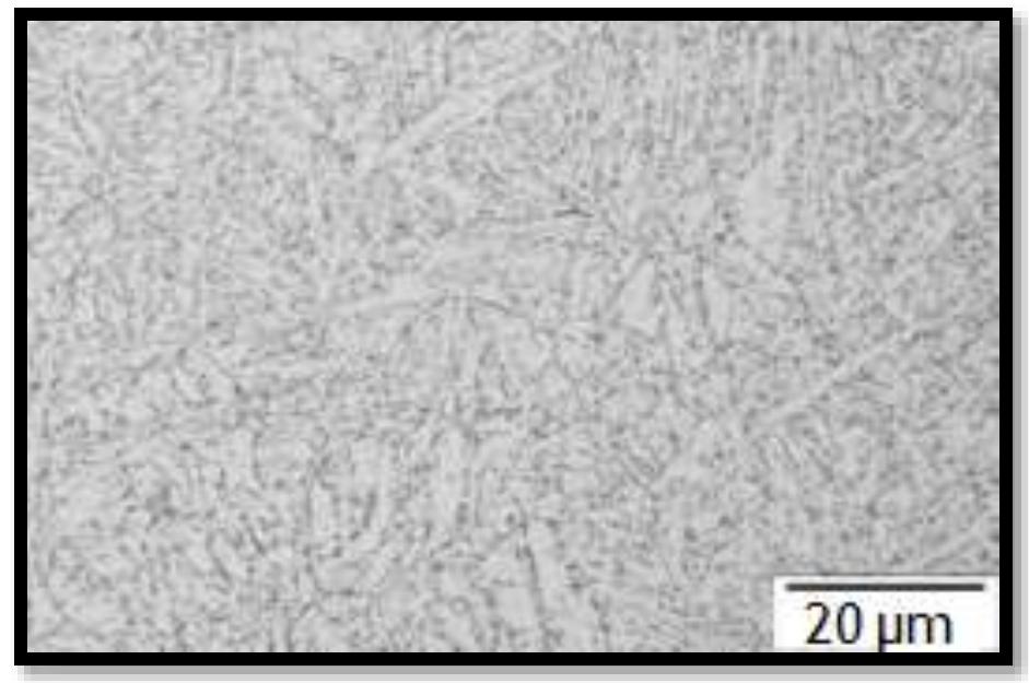 Microstructure of p91 steel before pwht, etching with