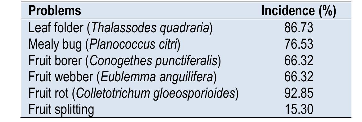 Table 1 - from New reports of pests and diseases in rambutan