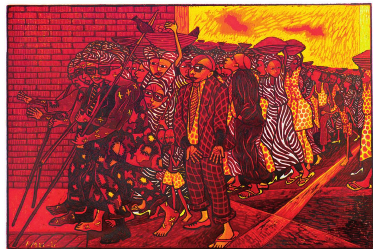 Fred kato mutebi, the blind leading the seeing, 2012,