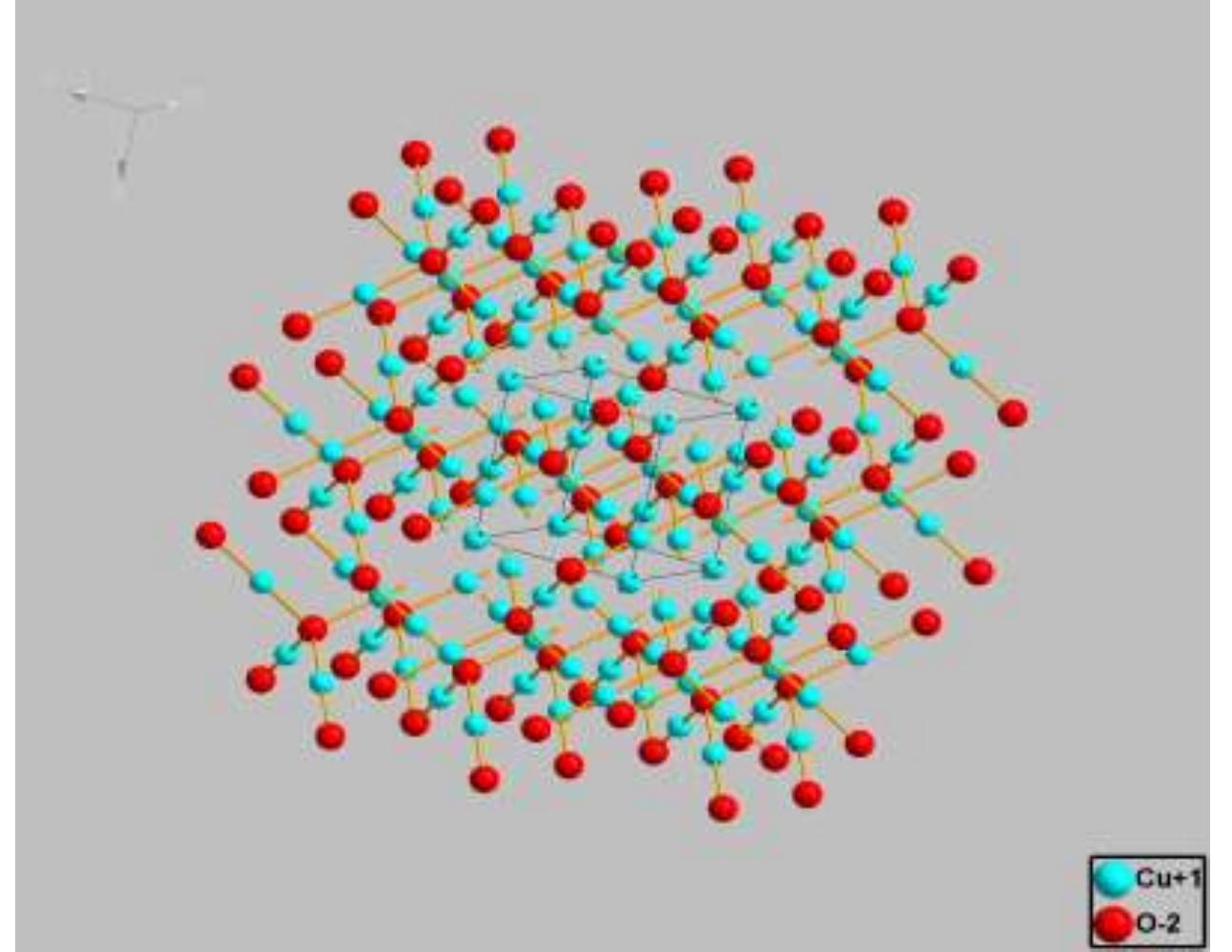 The copper oxide has crystalline structure as shown in