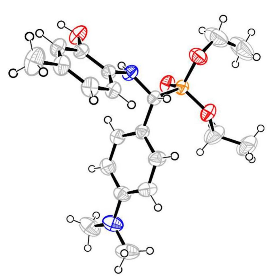 Ortep diagram of compound 3e displacement ellipsoids are