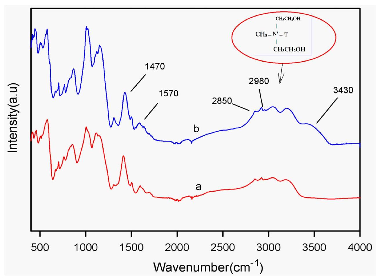 Attenuated total reflectance (atr) spectra of (a)
