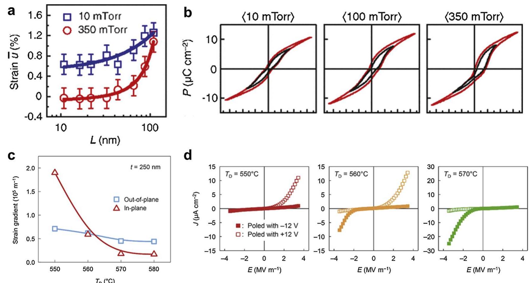 1. strain gradients and its influence on ferroelectric and