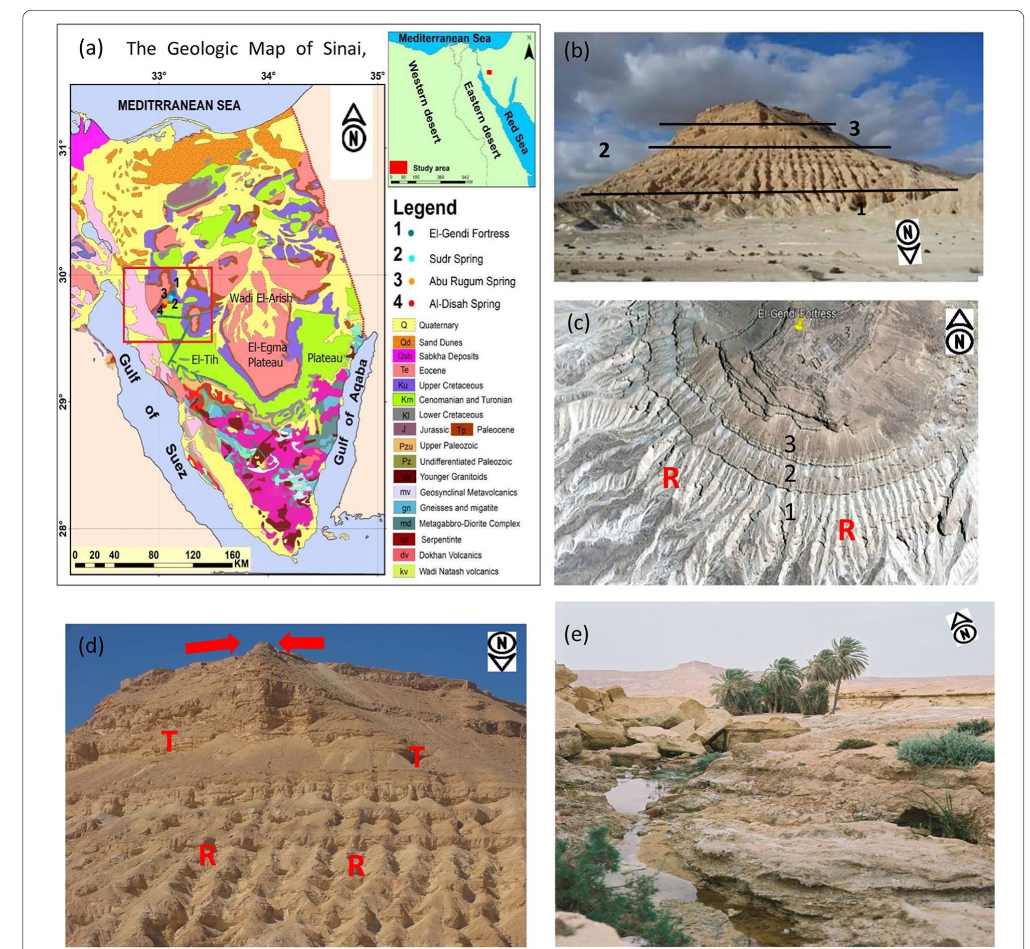 The geologic map of sinai peninsula shows a modified edition