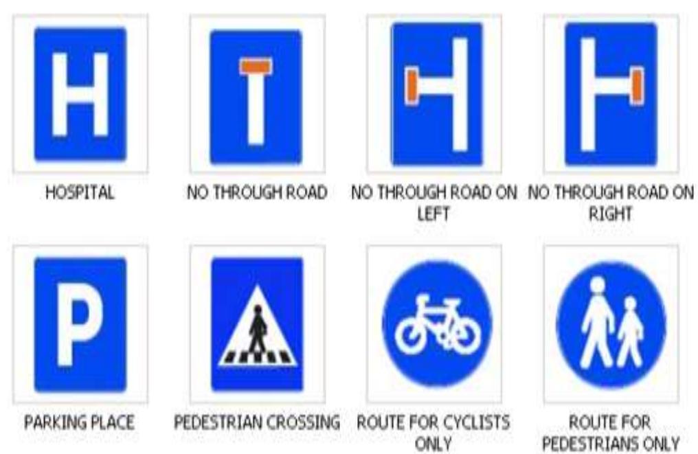 Informatory Road Signs Information