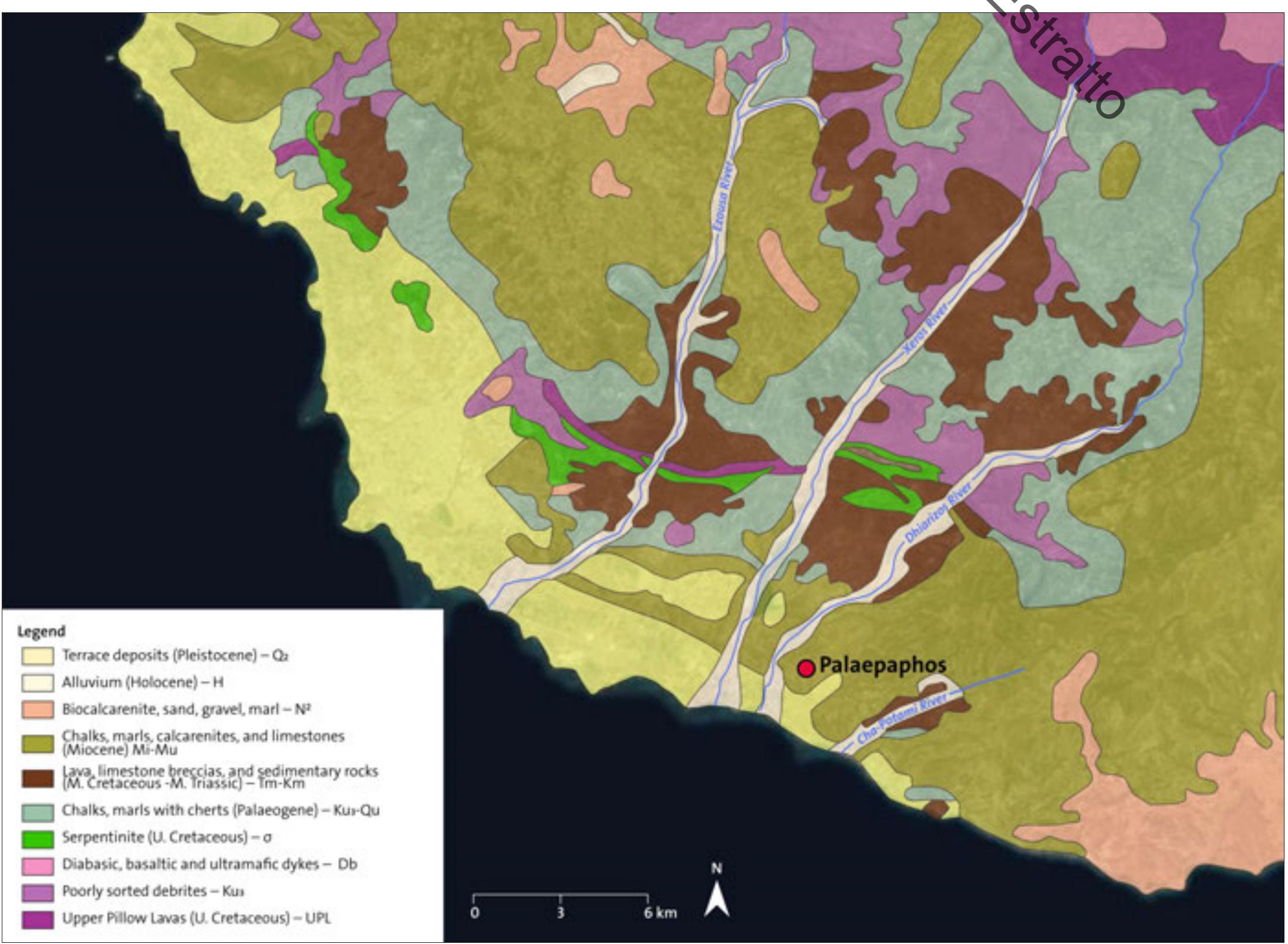 Geological map of the palaepaphos area (map drawn by maija