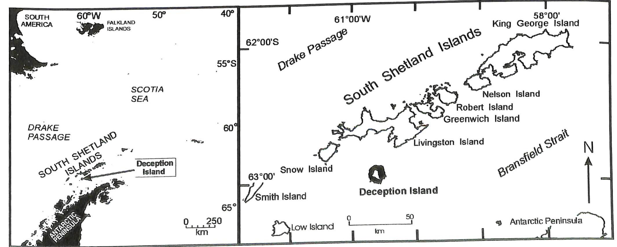 1. sketch maps showing the location of deception island.