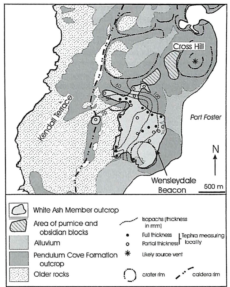 22. geological sketch map showing isopachs and outcrop of