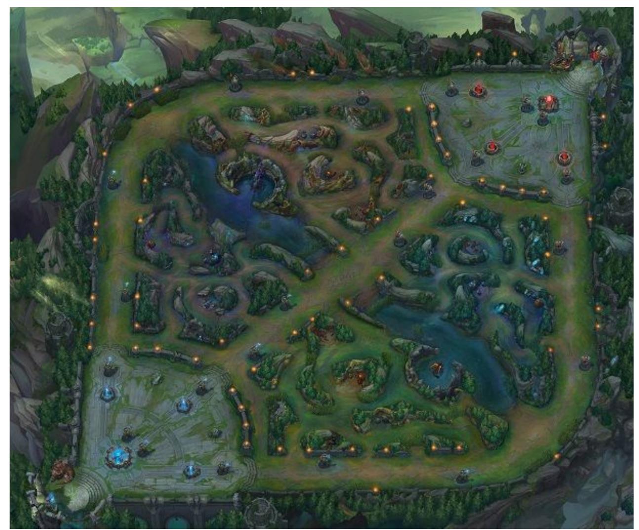 Picture 1. the map in league of legends.