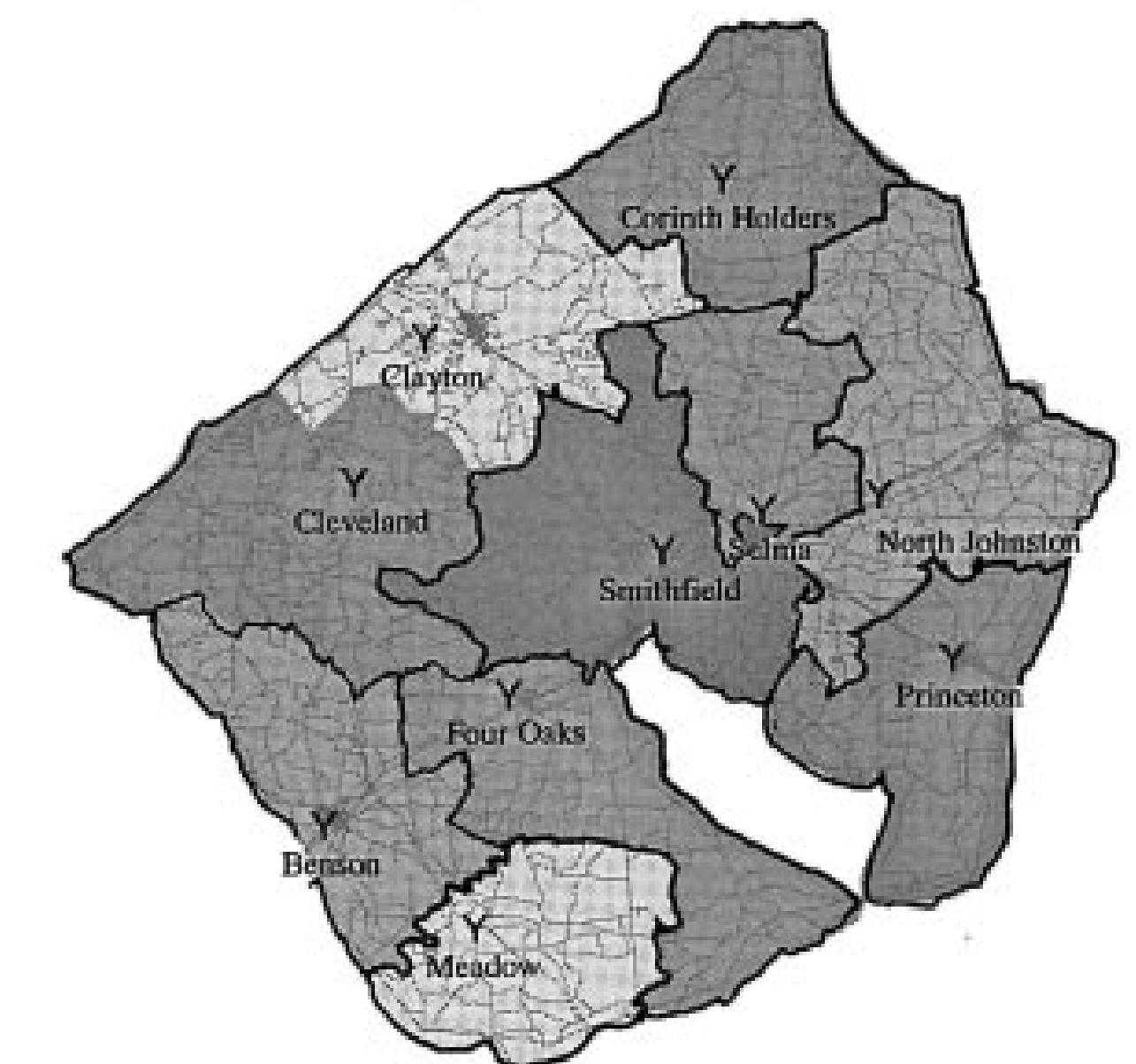 This map shows the results of optimizing attendance