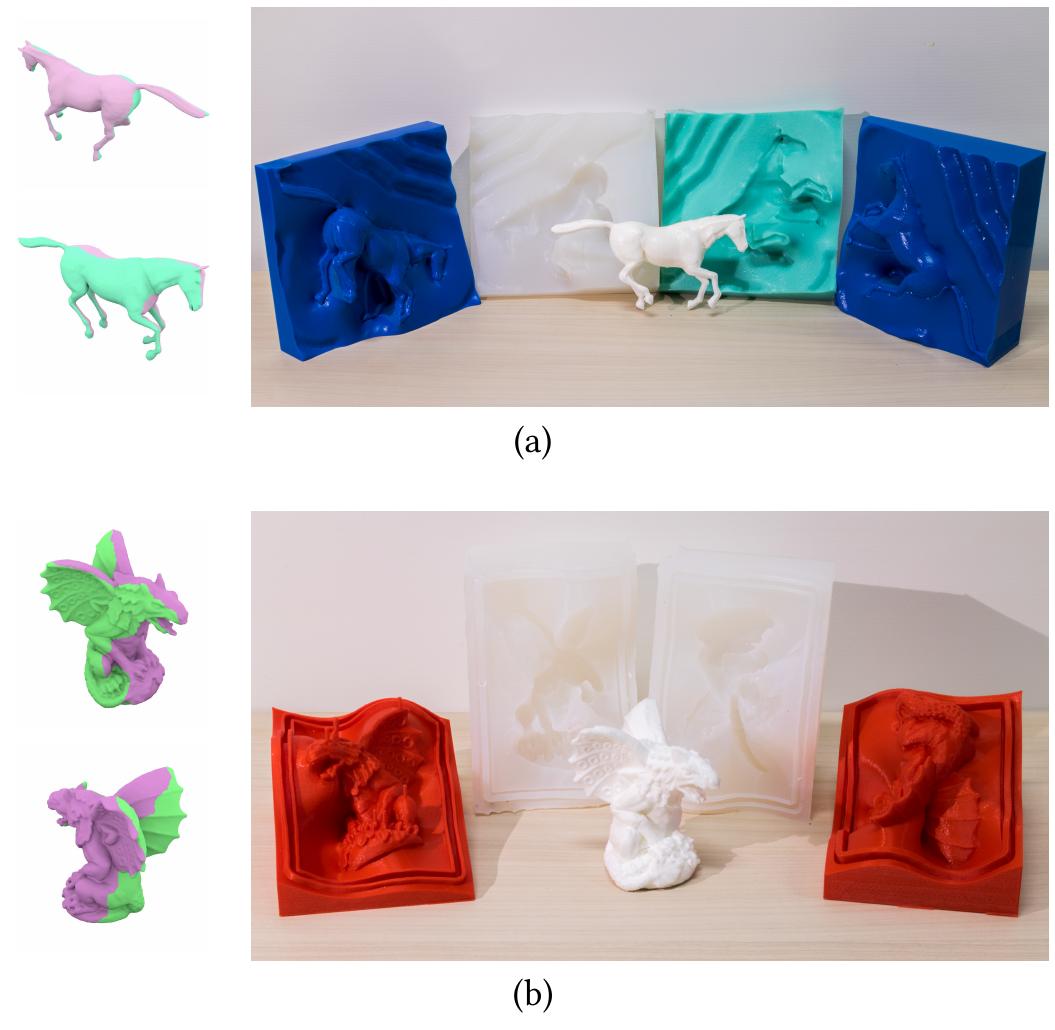 Some more complex models cast with our technique. left: