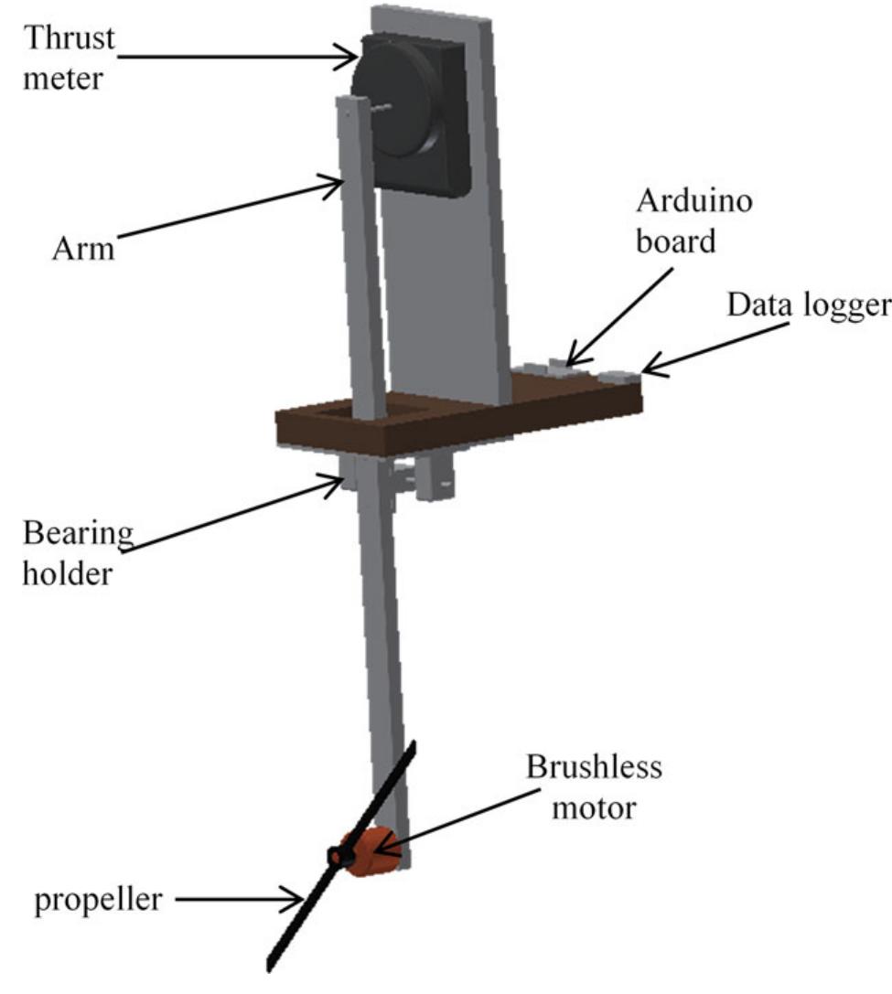 Z cad model of the propeller test stand
