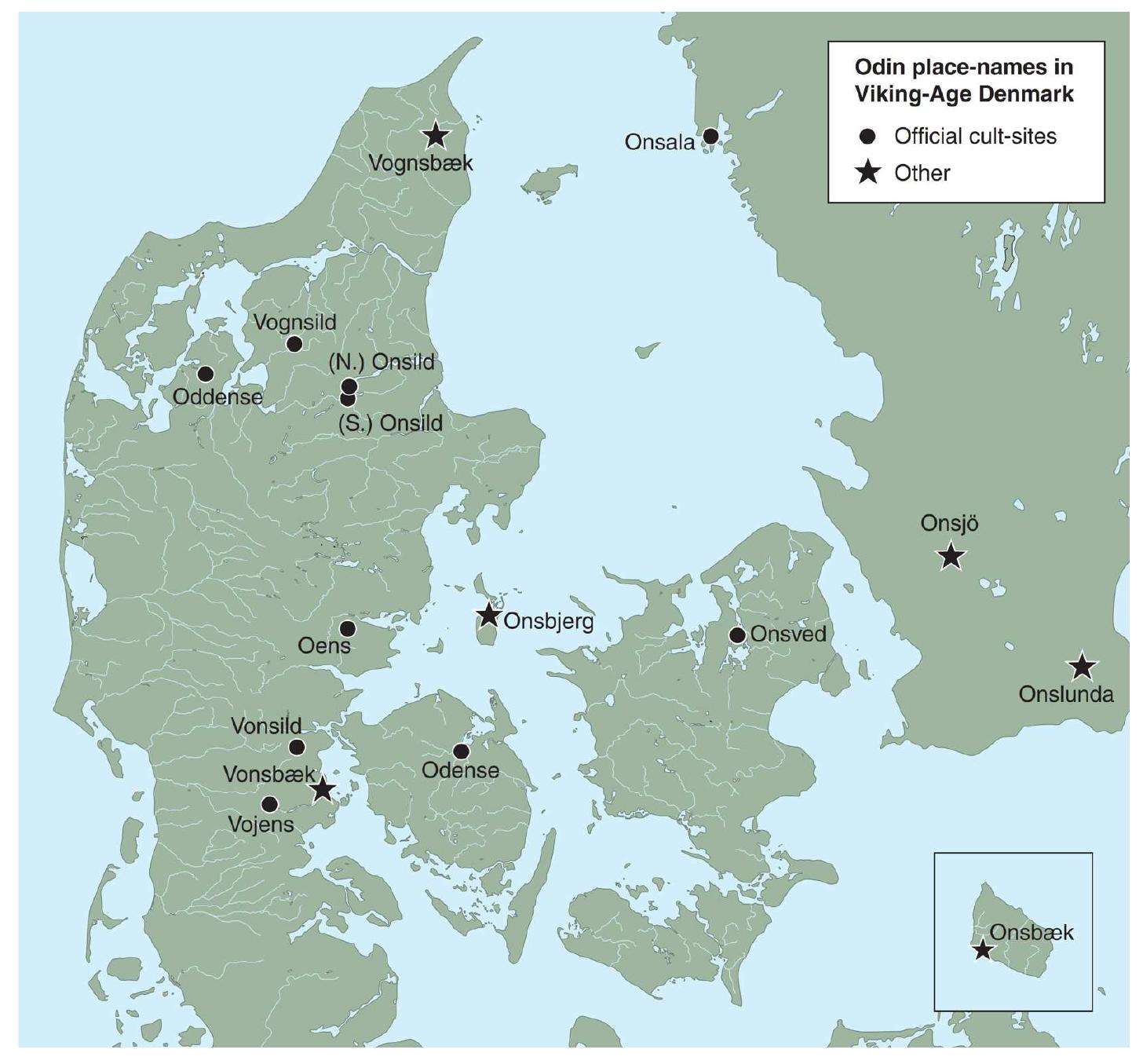Odin place-names in viking-age denmark (the present country