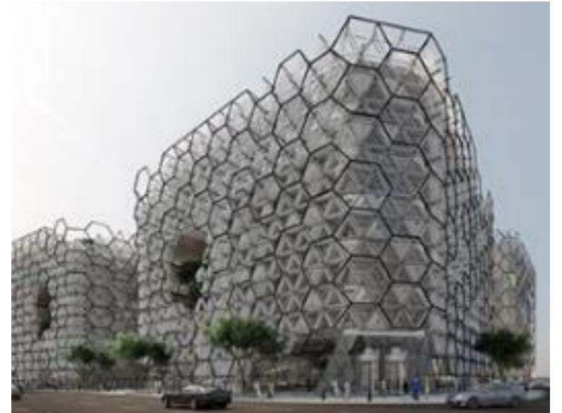 Proposed design of chameleon office building, district 3,