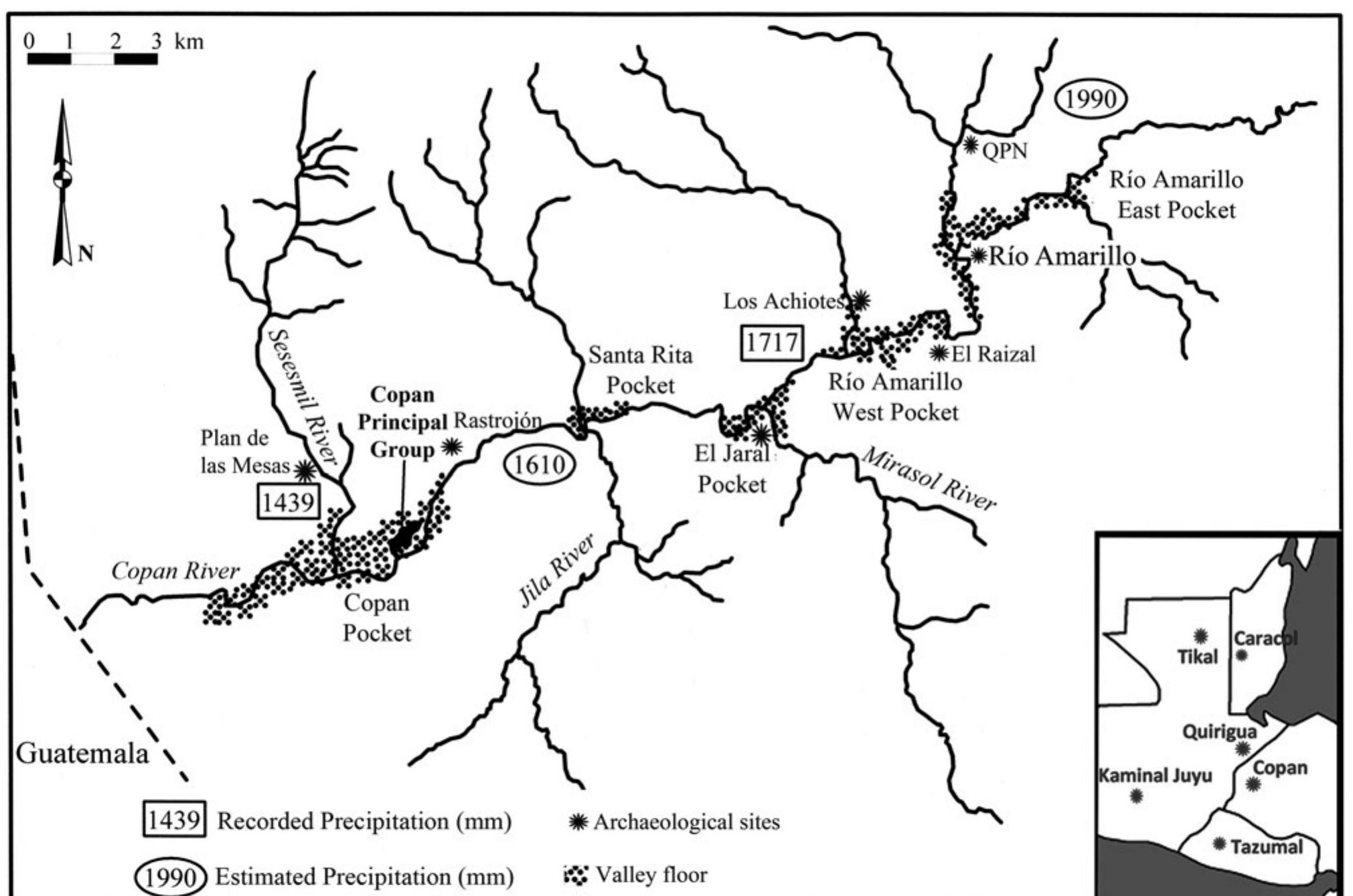 Map of the copan valley. map by timothy pugh and yuko