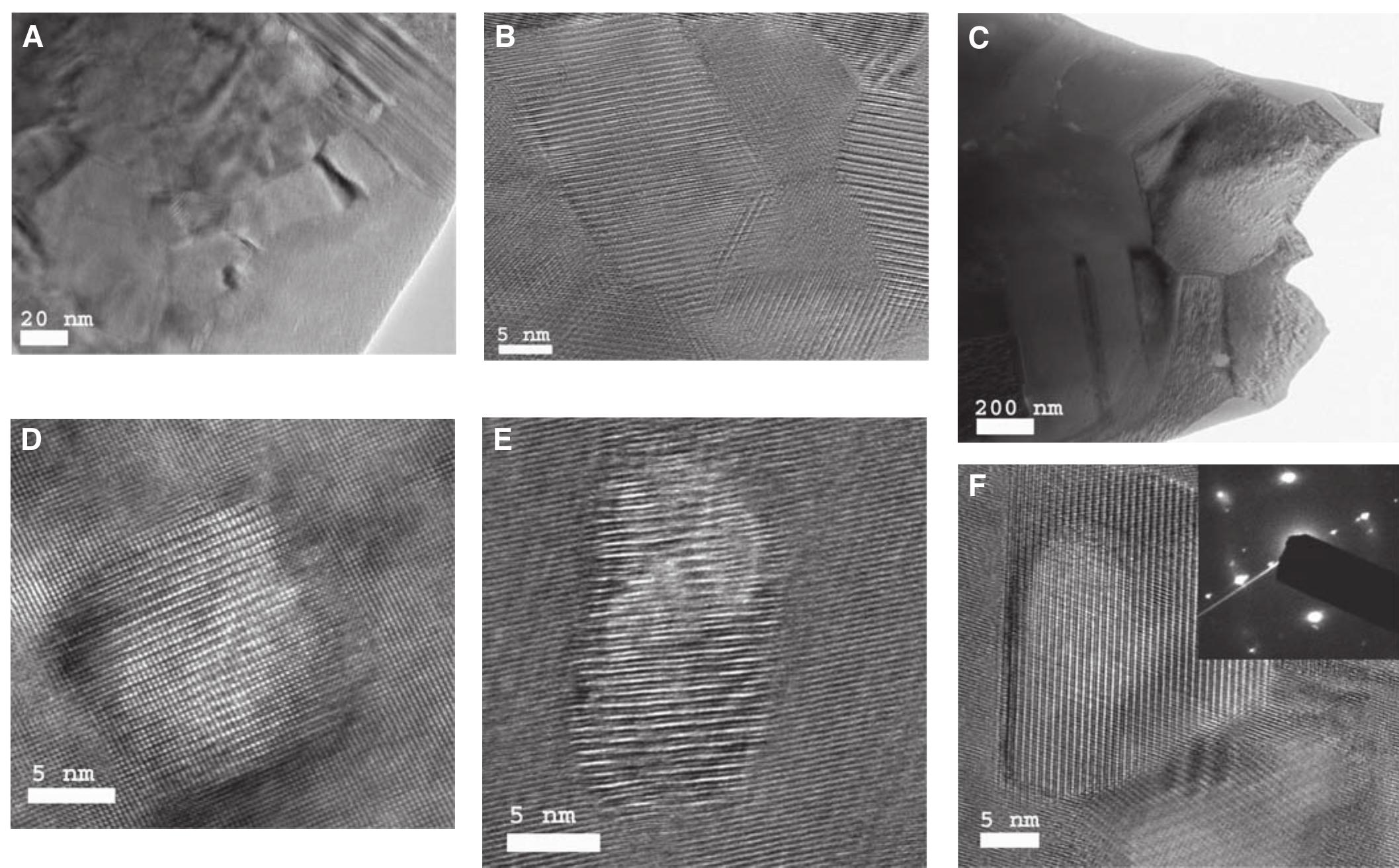 Tem images showing the microstructures of a hot-pressed nc