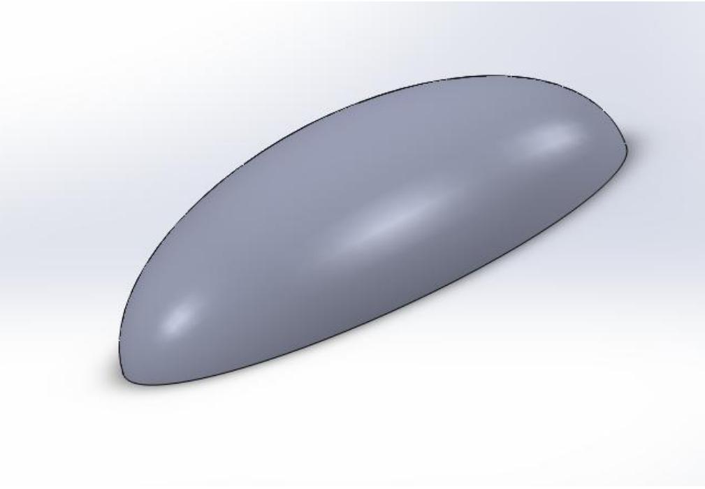 Cad model of canopy ellipsoid shape was chosen for the