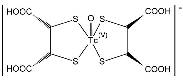 Structure of °°2tc(v)dmsa complex (anti isomer) amount of