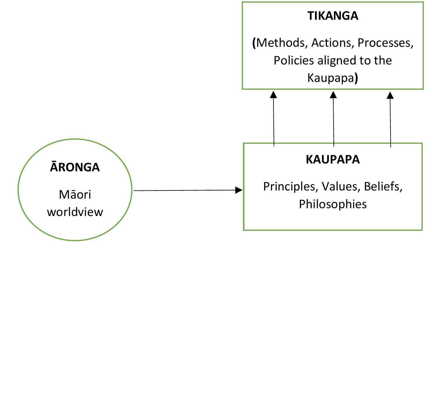 Diagram 1 — kaupapa-tikanga framework