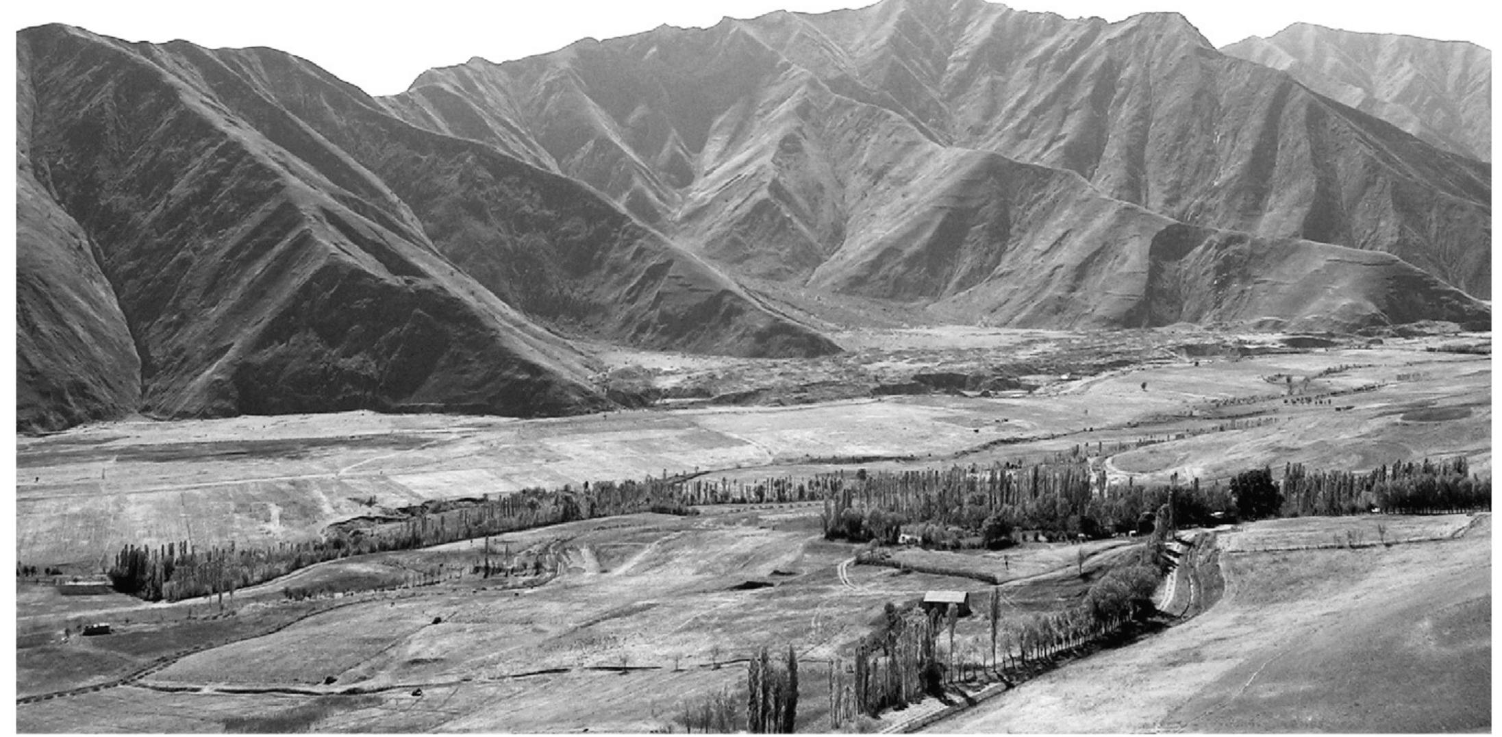 View (to the southwest) of yasman valley loess flow deposit,