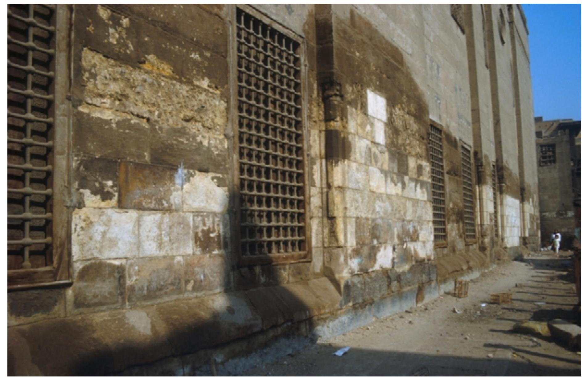 Weathering damage. mausoleum of sultan al-mansur qalawun.