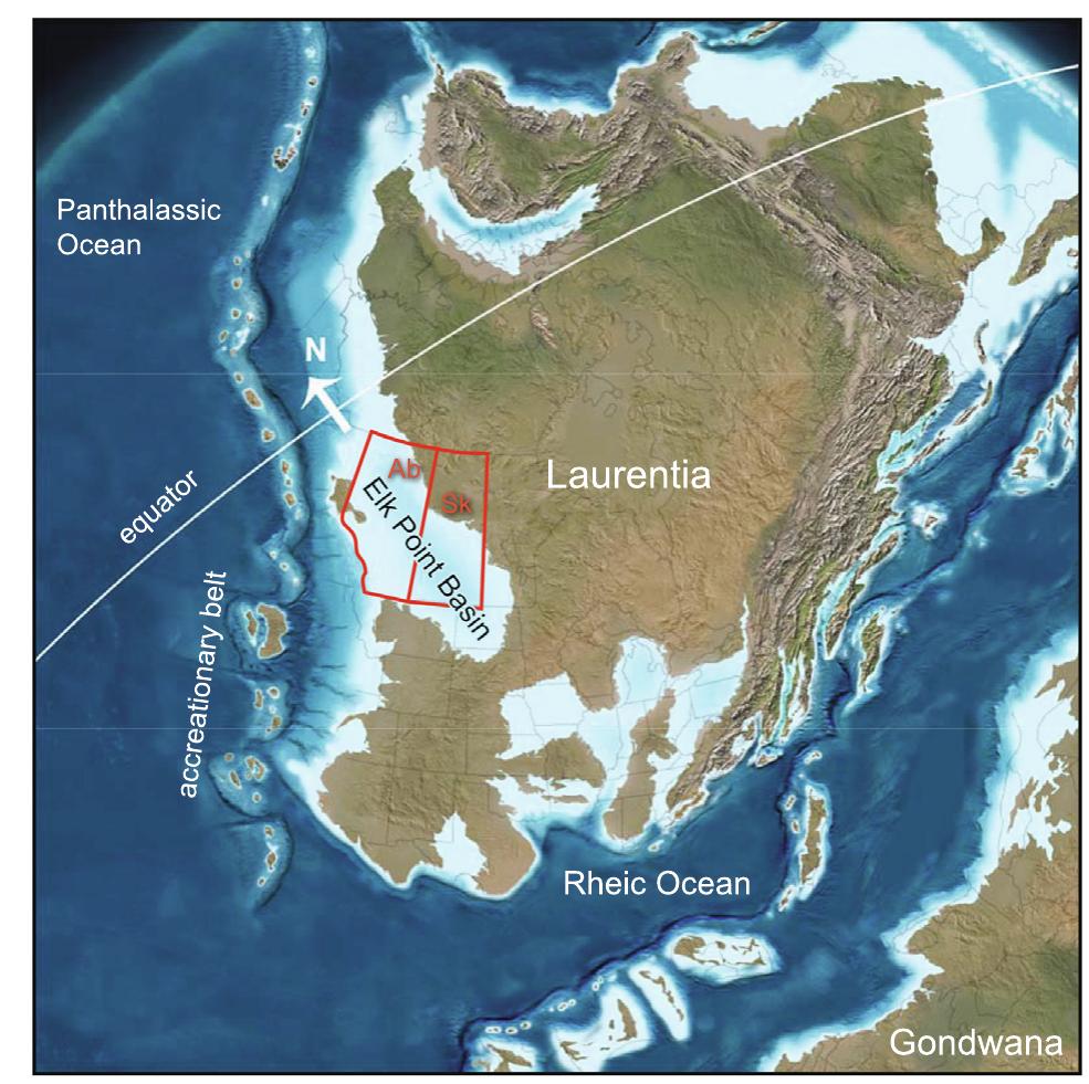 Paleogeography of the devonian elk point basin. a shallow