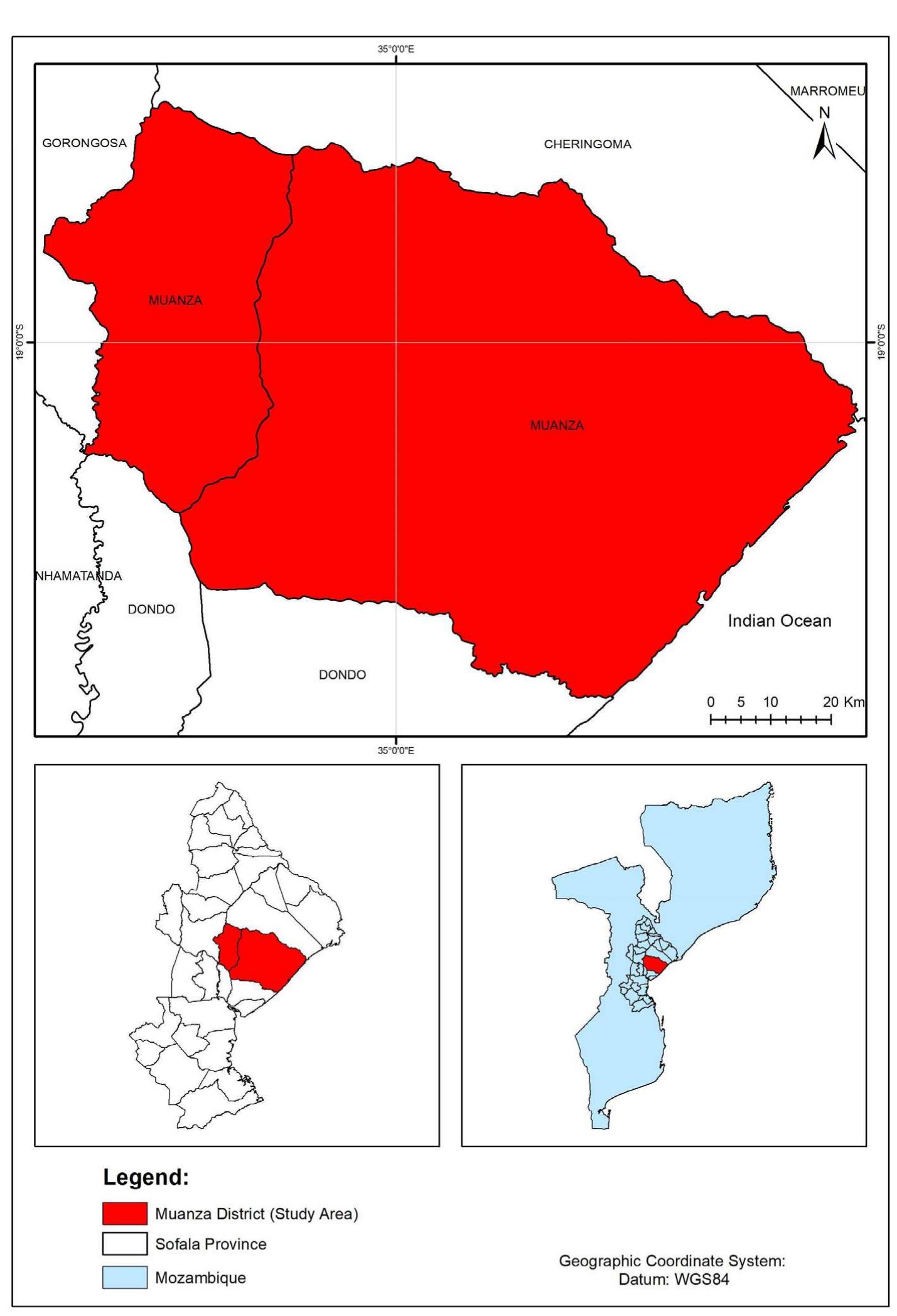 Map of the muanza district. source: e. m.