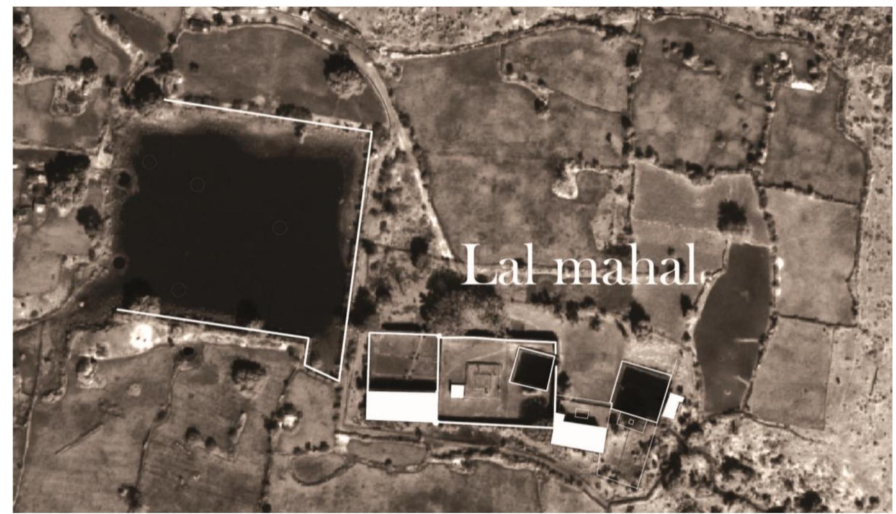 Lal mahal. site plan showing the complex and the adjacent