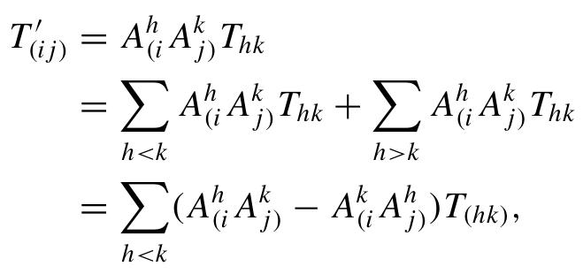 And the transformation formulas of the strict components of