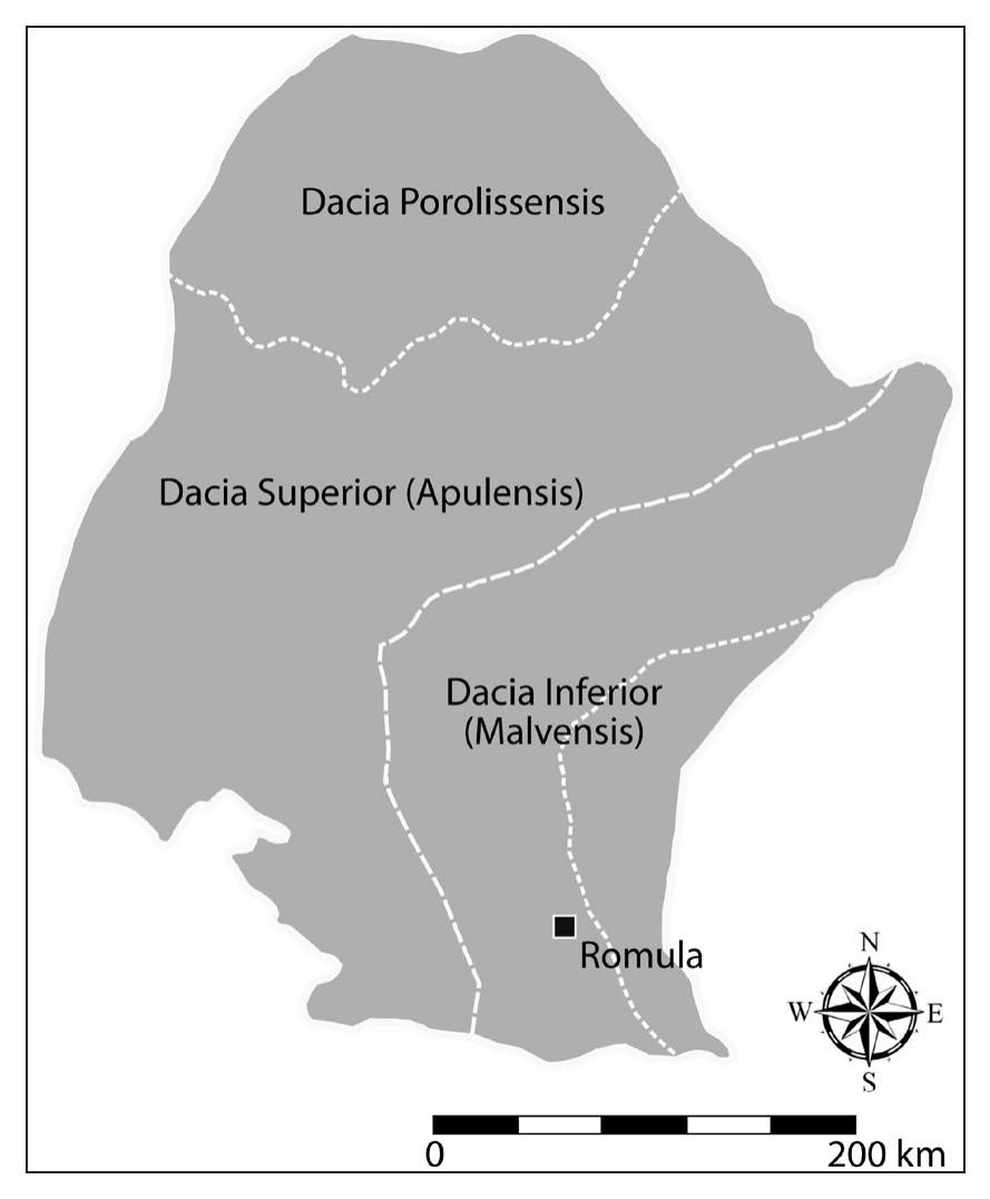 Location of romula in the dacia provinces.