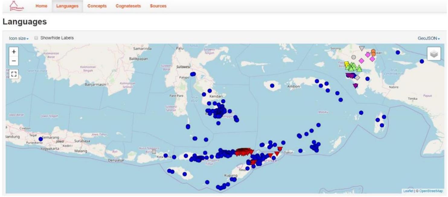 Lexirumah’s interactive map with different shapes and