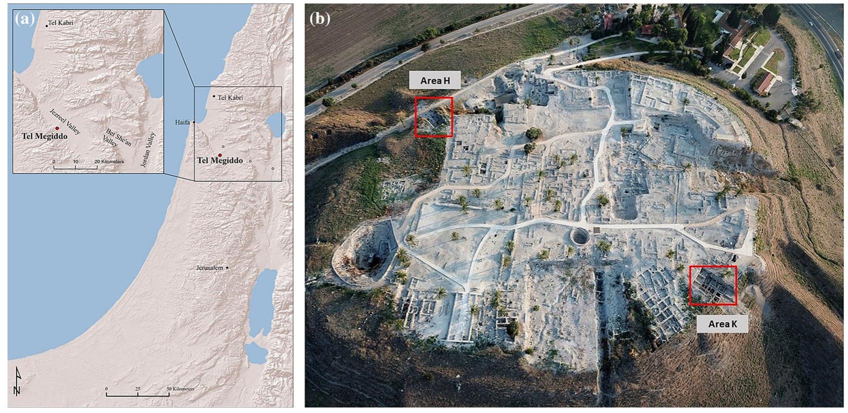 Tel megiddo. (a) map showing the location of tel megiddo in