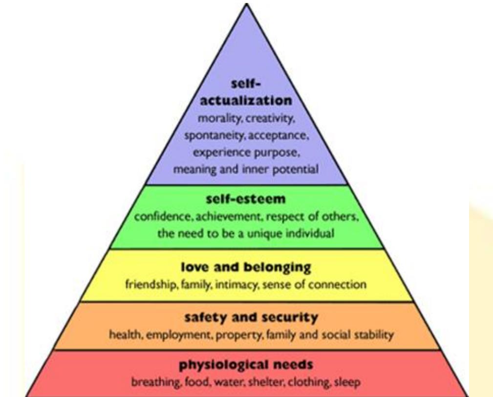 Abraham maslow hierarchy of needs (1943) despite the