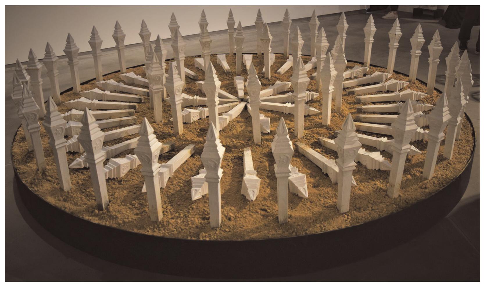 Kubor (graveyard), art installation at patani semasa