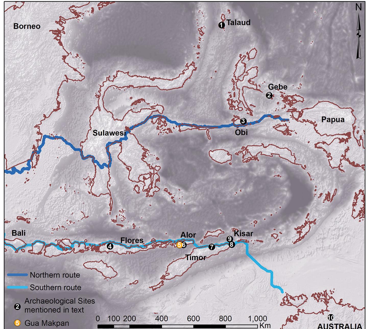 Map of the region showing the location of alor island and